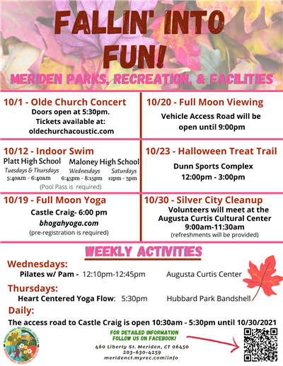 Meriden Parks and Recreation: Fallin' Into Fun (Fall Activities)